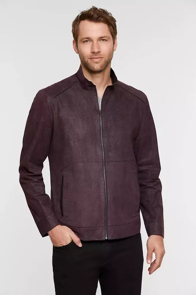 Best Men's leather jackets overland pierce reversible lambskin suede leather jacket