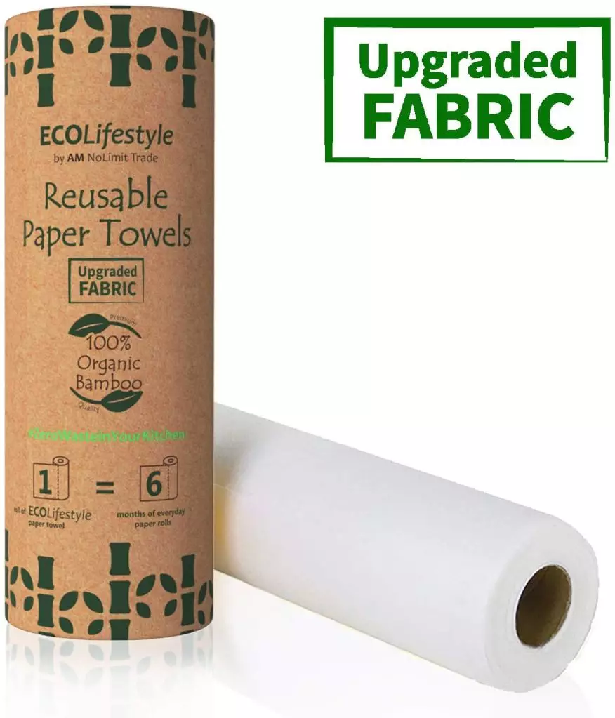 Toallas de papel reutilizables de bambú