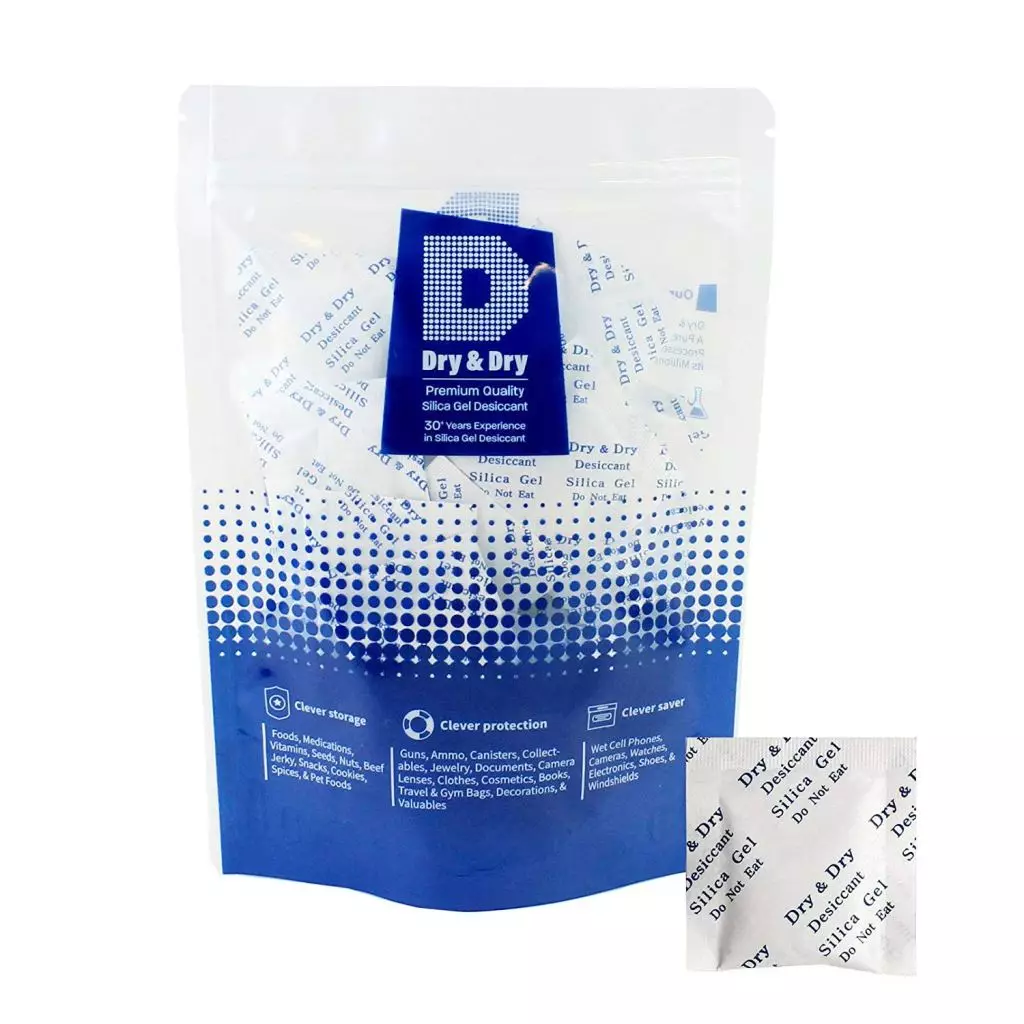 Dry & Dry 2 grams [100 paquets] Paquets de gel de sílice aptes per a aliments