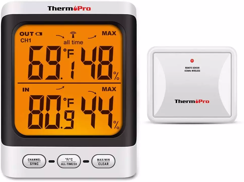ThermoPro TP62 ഡിജിറ്റൽ വയർലെസ് ഹൈഗ്രോമീറ്റർ