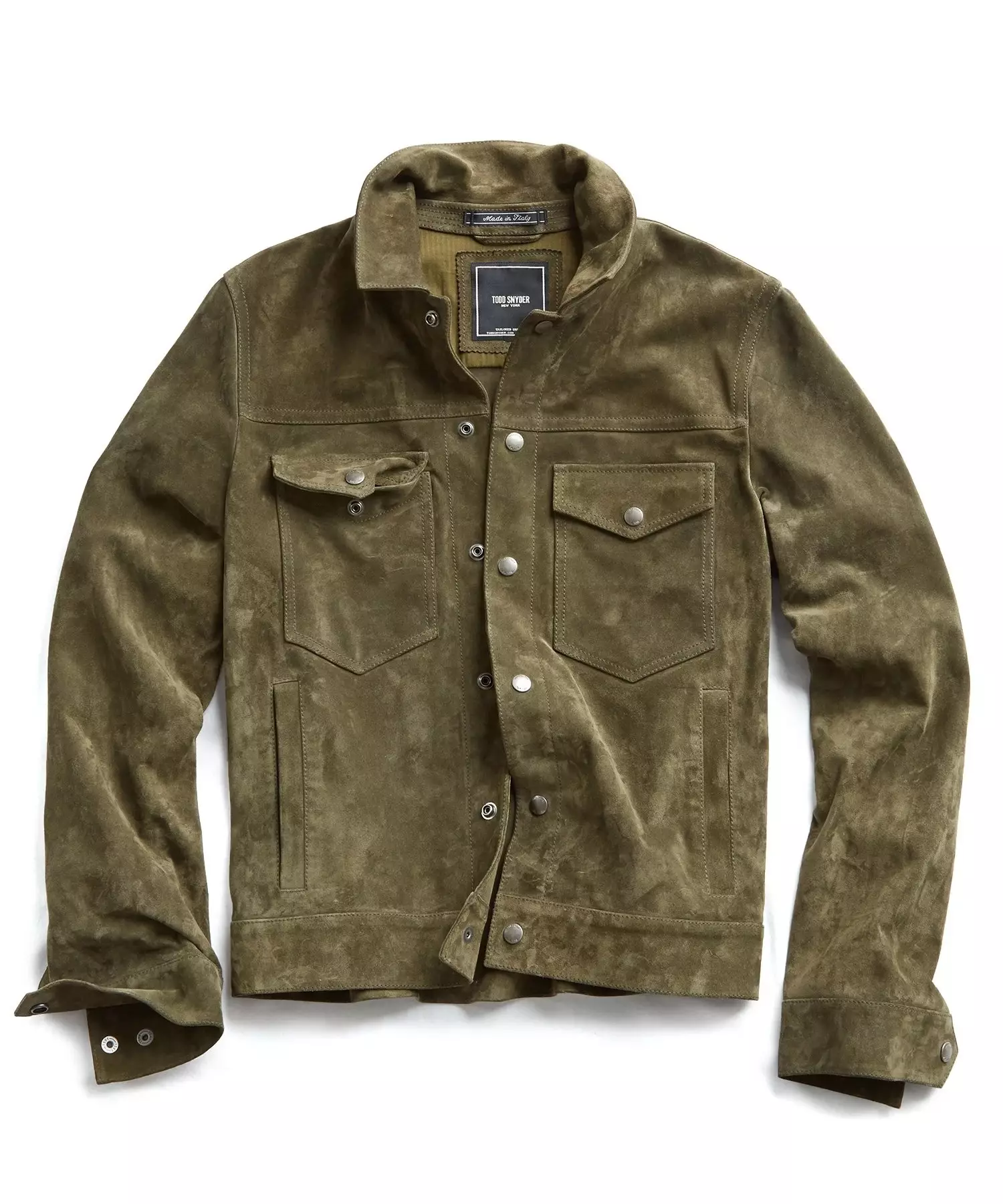 Todd Snyder Italian Suede Snap Front Dylan Jacket