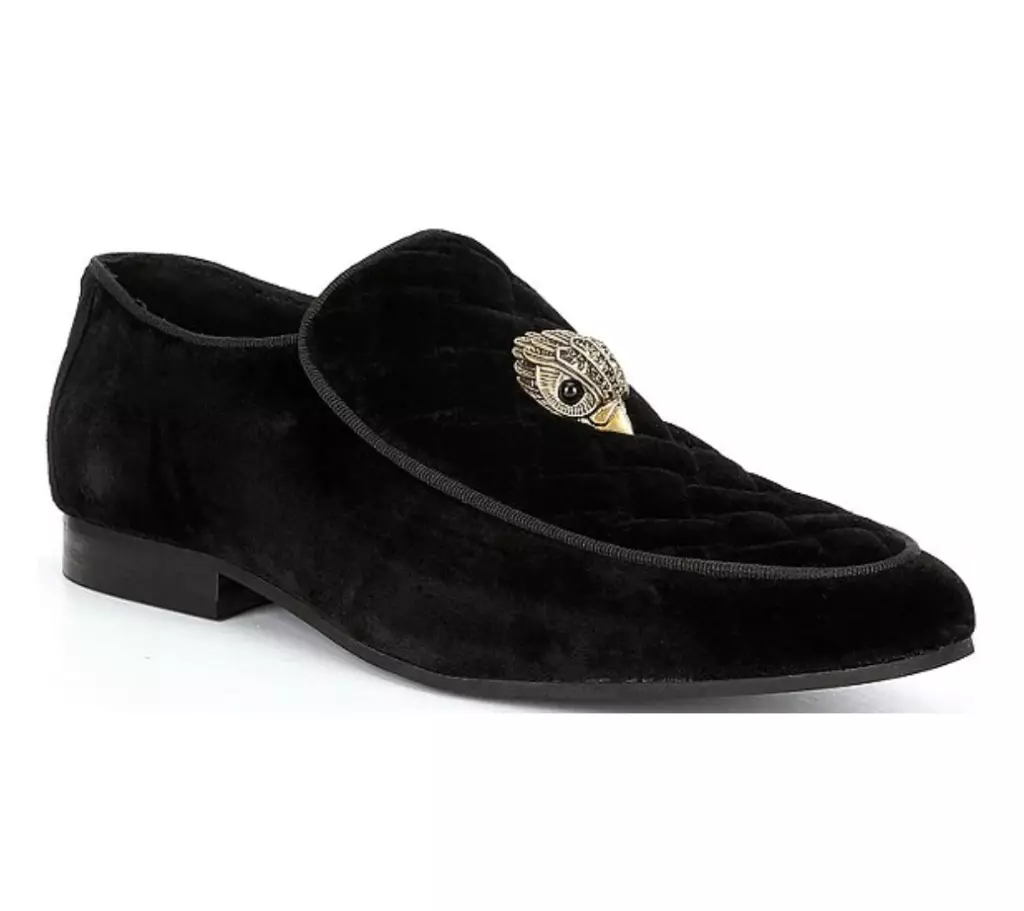Kurt Geiger London Hugh Eagle Head Quilted Suede ανδρικά Loafers