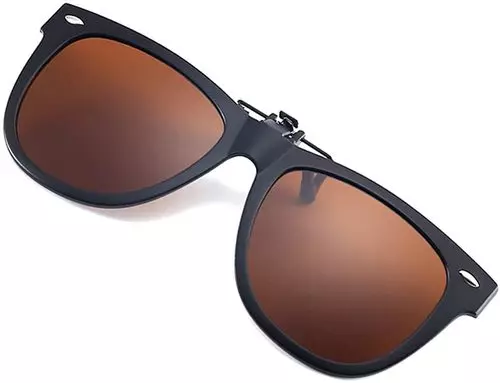 Црне наочаре за сунце на преклоп са браон сочивима