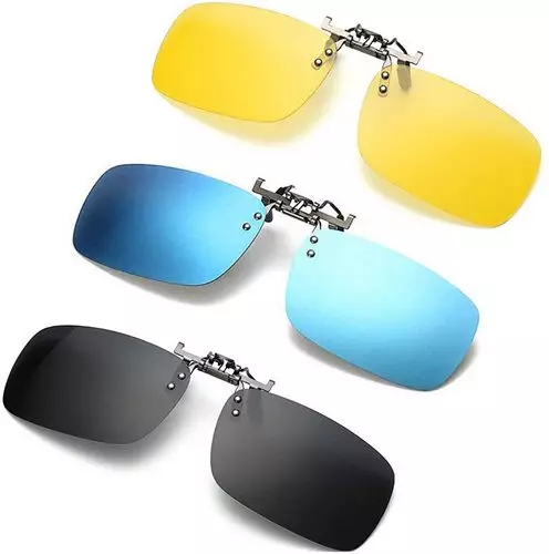 солнцезащитные очки Newon с 3 клипсами и откидной крышкой
