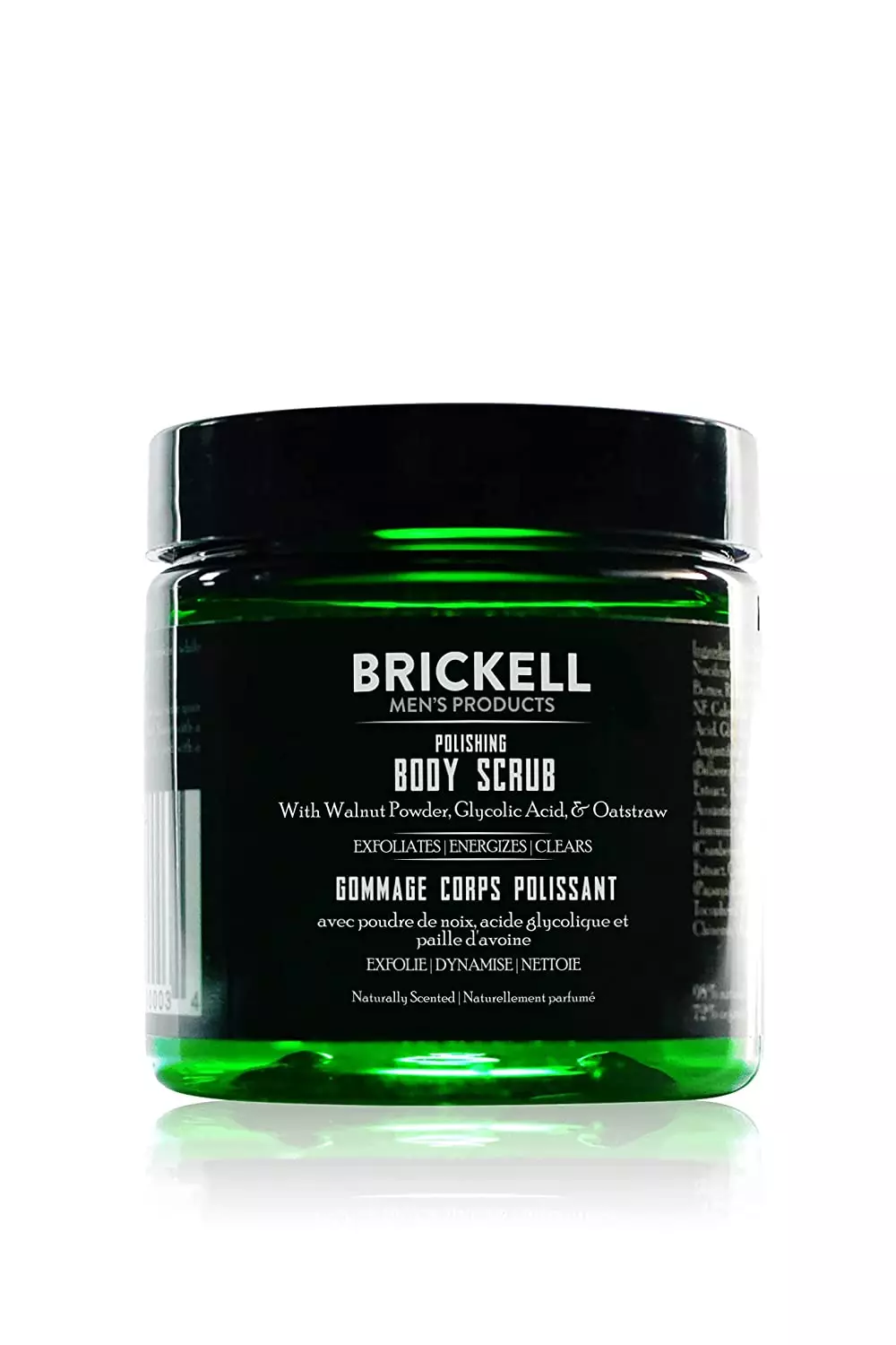 Exfoliante corporal de pulido para homes Brickell; exfoliantes corporais para homes