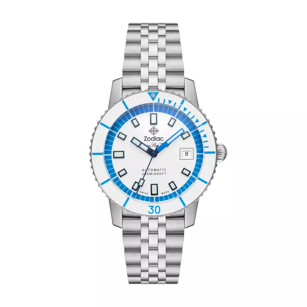 Nieuw horloge Zodiac Super Sea Wolf compressie automatisch roestvrij stalen horloge