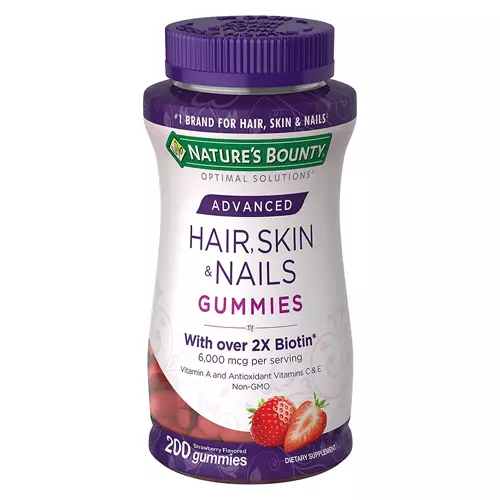 Nature's Bounty Optimal Solutions Advanced Hair, Skin and Nails Strawberry Gummies