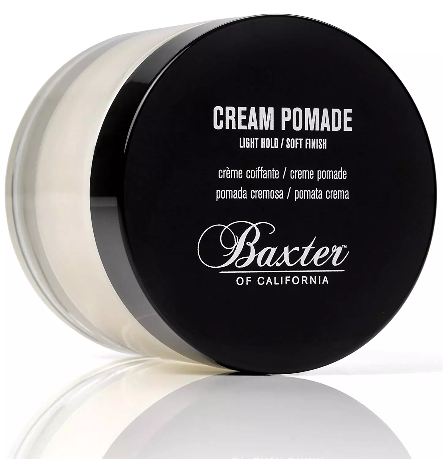 Baxter of California Cream Pomade kanggo Pria, Rampung Alami, Tahan cahya; pomade rambut paling apik