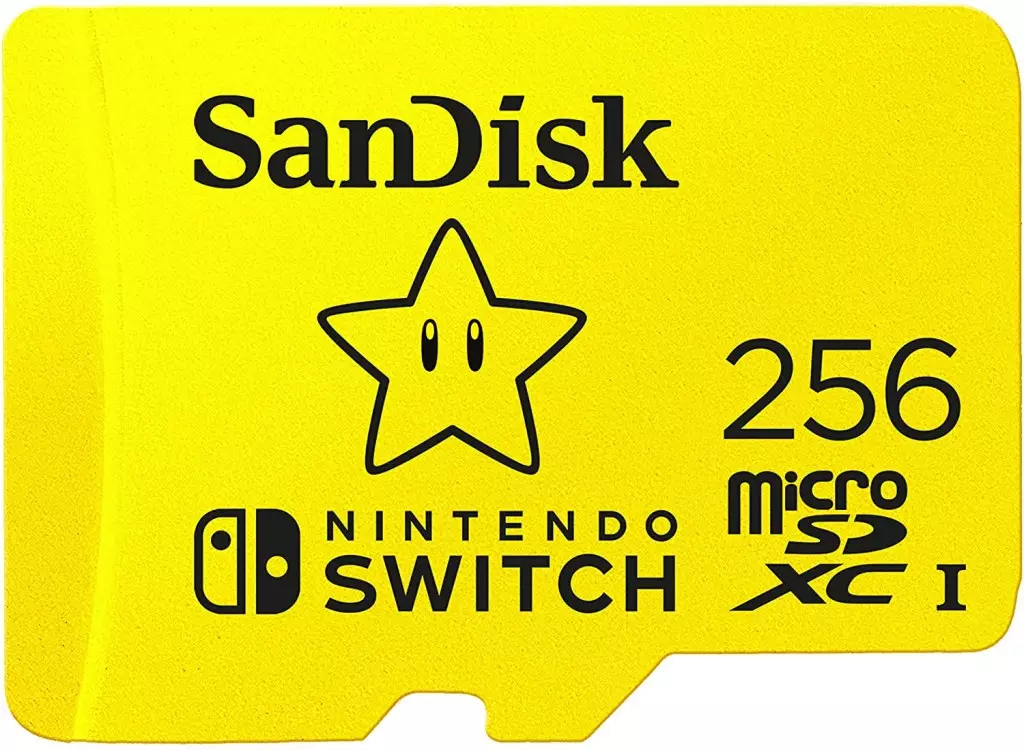 256 GB SanDisk, Ikarita nziza ya MicroSD ya Nintendo Hindura
