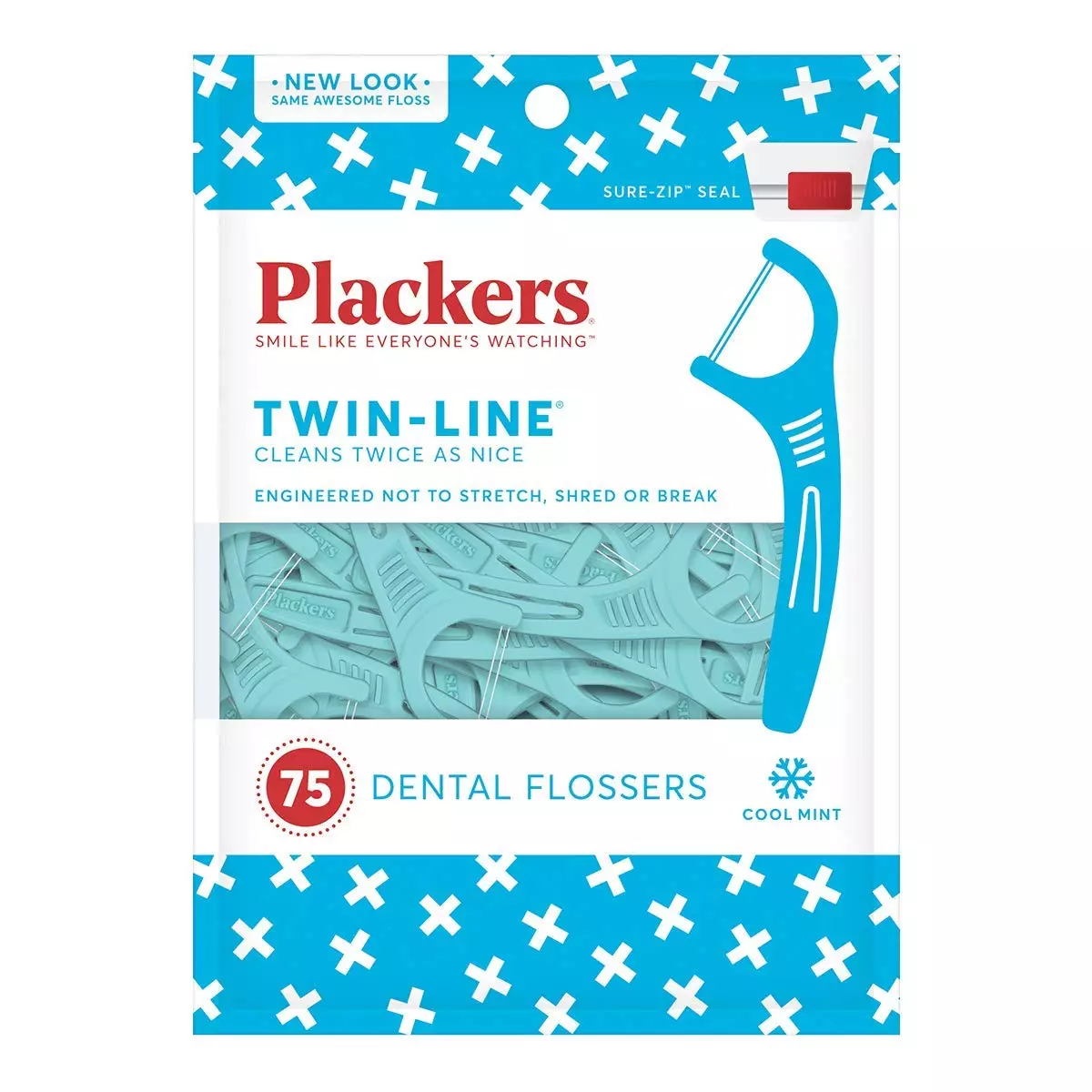 Palhetas de fio dental Plackers TwinLine