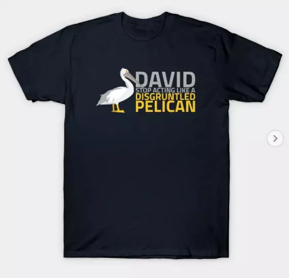 schitts-creek-david-deja-de-actuar-como-un-pelicano-descontento-camiseta