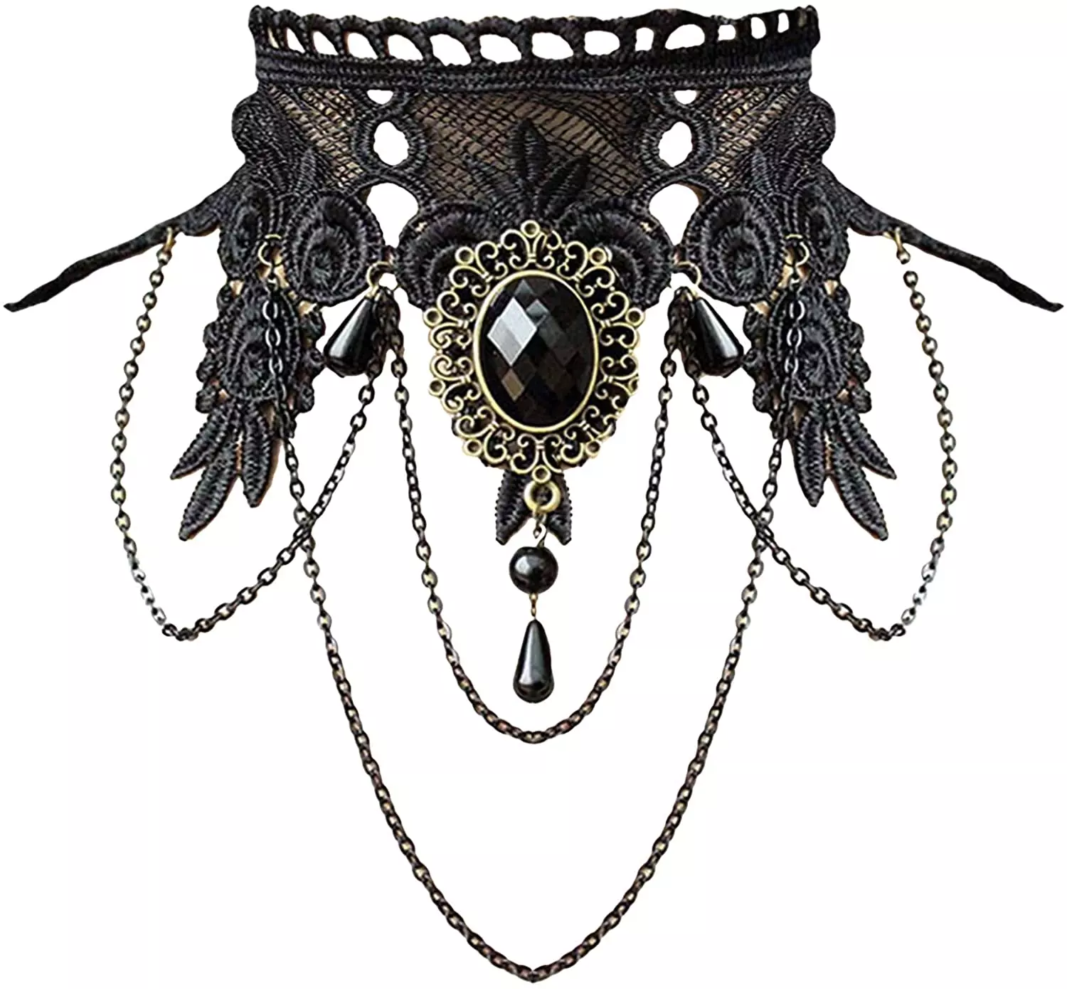 Aniwon-Vintage-Black-Lace-Necklace