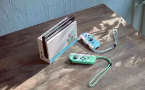 Nintendo Switch e peza de Animal Crossing