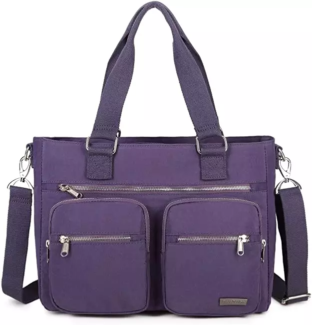 najboljše učiteljske torbe, Crest Design Nylon Laptop Shoulder Bag