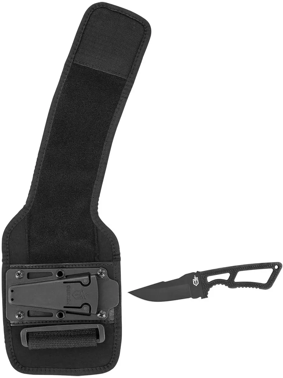 Gerber Ghostrike Fixed Blade Knife bi pêça lingê reş; baştirîn kêrê boot