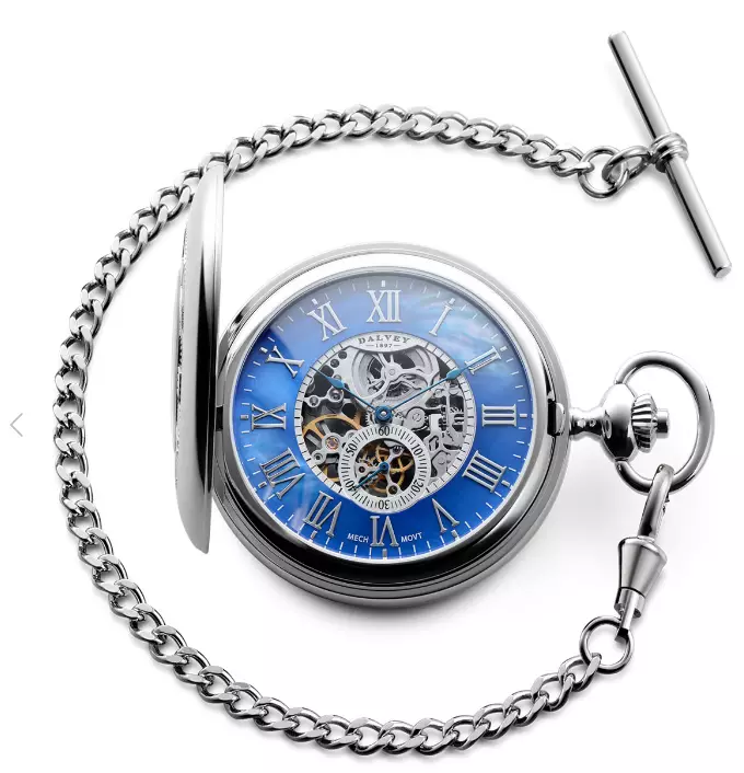 Карманные часы Dalvey Half Hunter Skeletal Pocket Watch