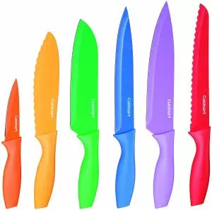 Set de coitelos cuisinart, colección multicolor. Set de coitelos de 12 pezas