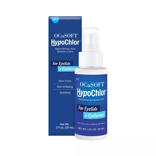 OCuSoft Hypochlor Hypochlorous Acid Solution Spray til irriterede øjenlåg, hvordan man slipper af med styes