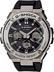 g shock საათები: Casio მამაკაცის G Shock უჟანგავი ფოლადის საათი (GST-S110-1ACR)