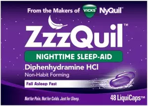 Cápsulas de axuda para durmir Zzzquil, mellor axuda para durmir sen receita