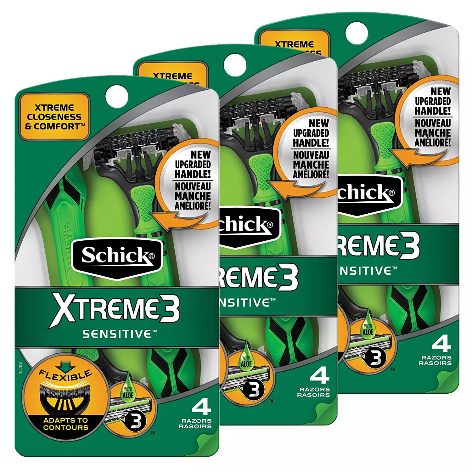 Schick Xtreme 3 डिस्पोजेबल रेजरहरू, टाउको खौरनका लागि उत्तम रेजरहरू