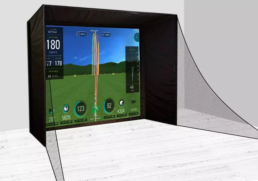 Kryt obrazovky golfového simulátoru PerfectBay