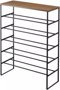 Yamazaki Home 6 Tier Wood Top Shoe Rack, melhores presentes para sneakerheads