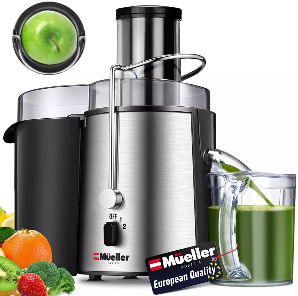 Mueller Austria Juicer, ihe ọṅụṅụ kacha mma