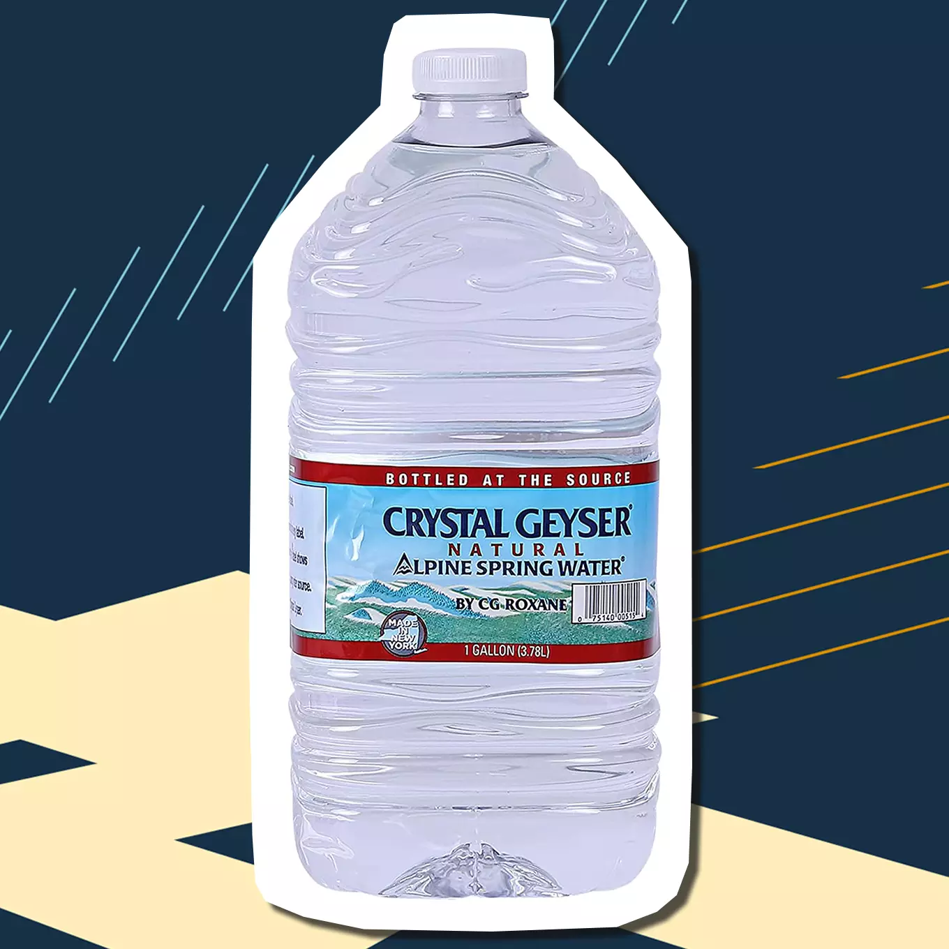 ສິ່ງທີ່ເອົາມາຕັ້ງແຄ້ມຢູ່ໃນງານບຸນດົນຕີ, Crystal Geyser Alpine Spring Water
