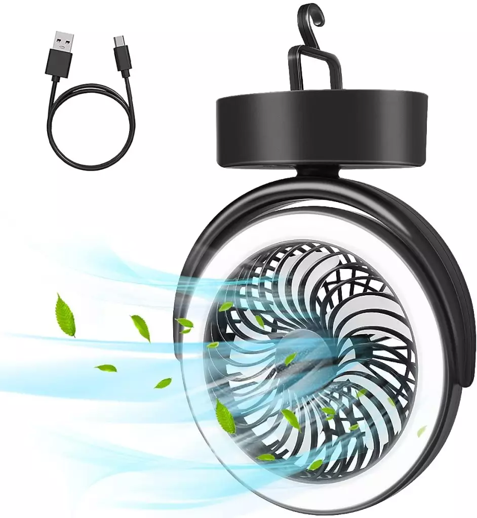 Camping-Fan-With-LED-Lantern