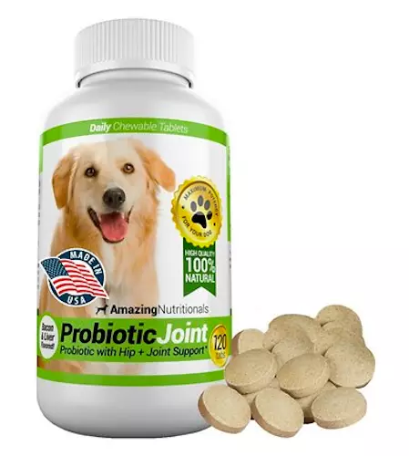 အံ့သြဖွယ်အာဟာရများ Probiotic Joint & Hip Support Daily Dog Supplement