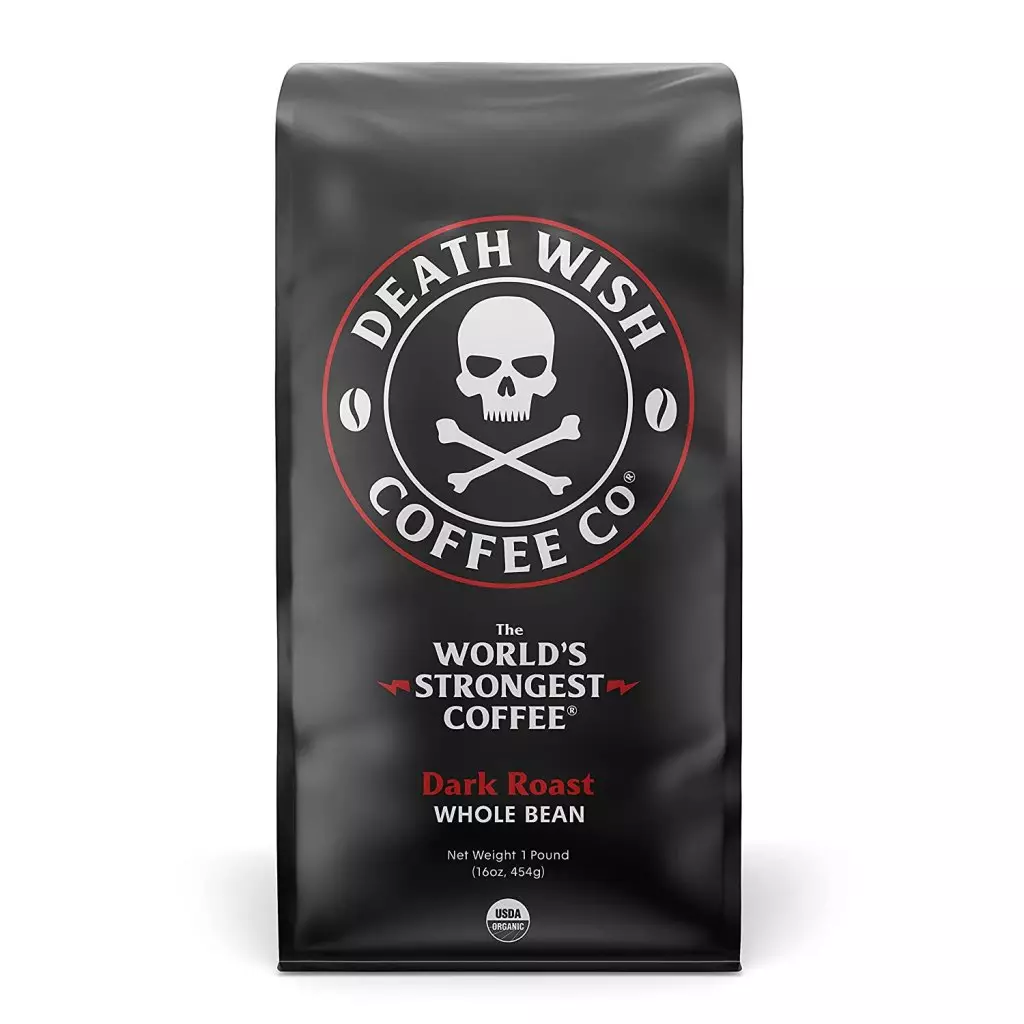 Death Wish Coffee Co. Tuta Fabo-Kafo PLEJ BONA FORTA KAFO