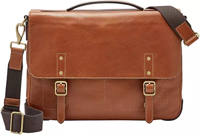 Fossil Messenger Brown Bag, sac besace pour homme
