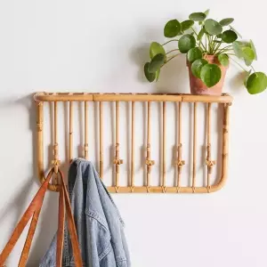 Kamal Entryway Multi-Hook Wall Shelf