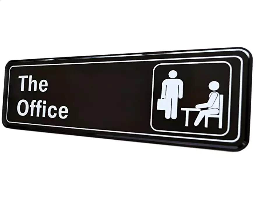 La mejor decoración de oficina en casa The Office Sign