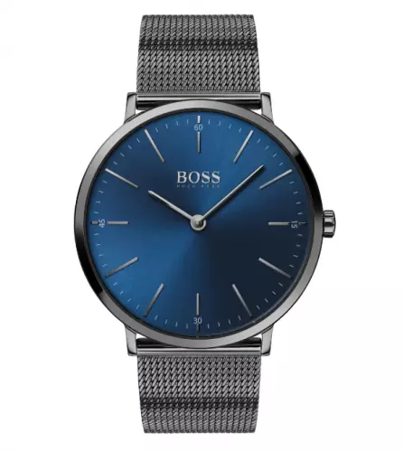 Modré hodinky Boss Horizon Mesh Trap