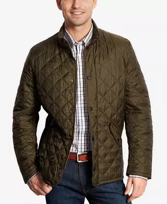 ምርጥ የወንዶች ጃኬቶች ጃኬቶች - ባርበር የወይራ ፍላይ ክብደት chelsea quilted jacket