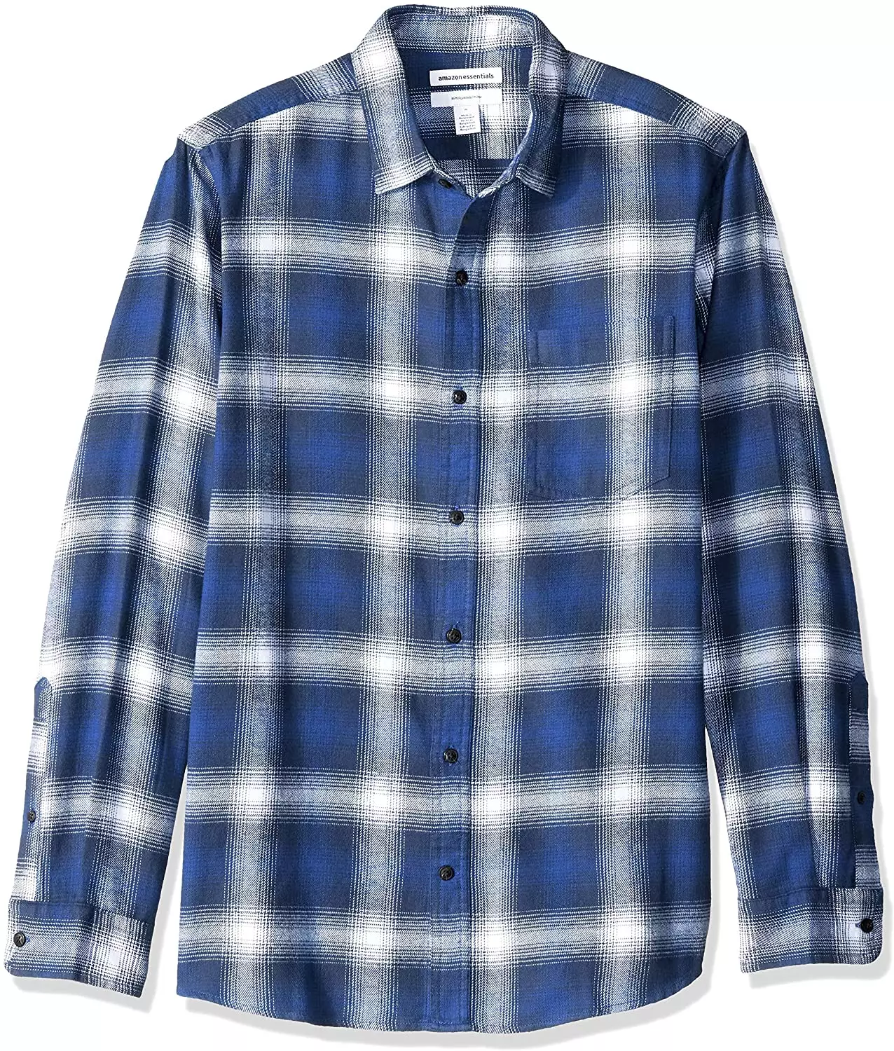 Amazon Essentials Slim-Fit Long-Sleeve Plaid Flannel Shirt