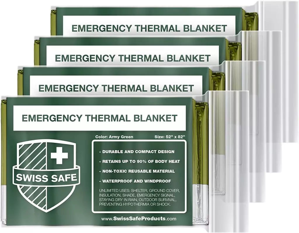 Ubusuwisi bwizewe bwihutirwa Mylar Thermal Blankets