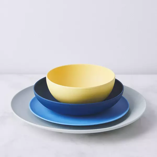 лепшыя наборы посуду Fable Colorful Bamboo Dinnerware