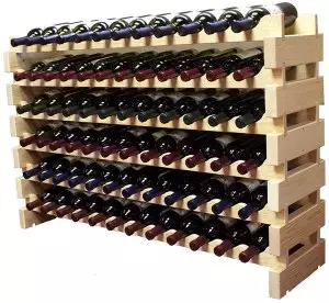 stohovateľný modulárny stojan na víno, ako skladovať víno
