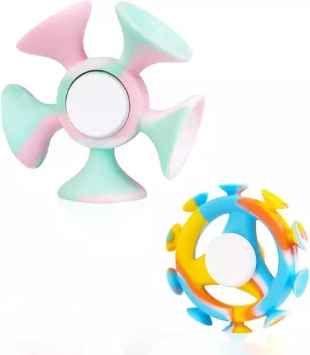 Toy Laini ya Silicone Dart Suction Cup Spinner