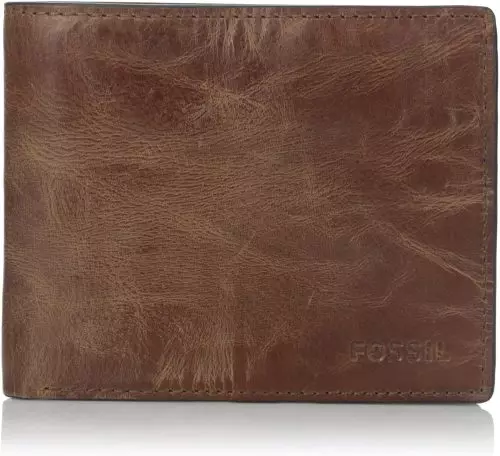 Skórzany portfel RFID Fossil Derrick