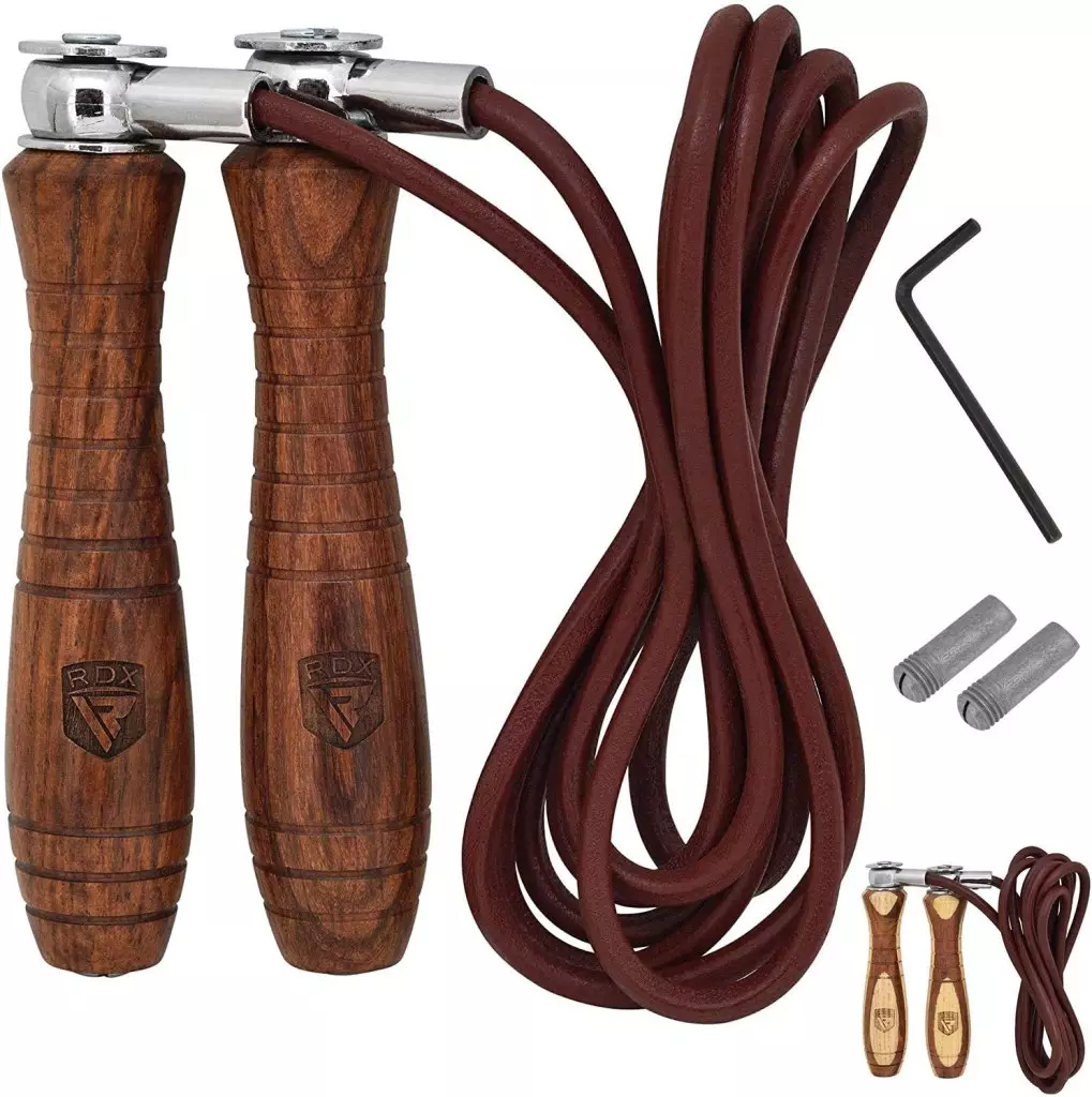 RDX Adjustable Leather Gym Skipping Jump Speed Rope, najboljše skakalne vrvi