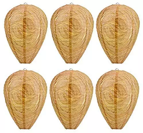ANPHSIN 6-Pack Hanging Fake Wasp Nest Eco-Friendly Decoy