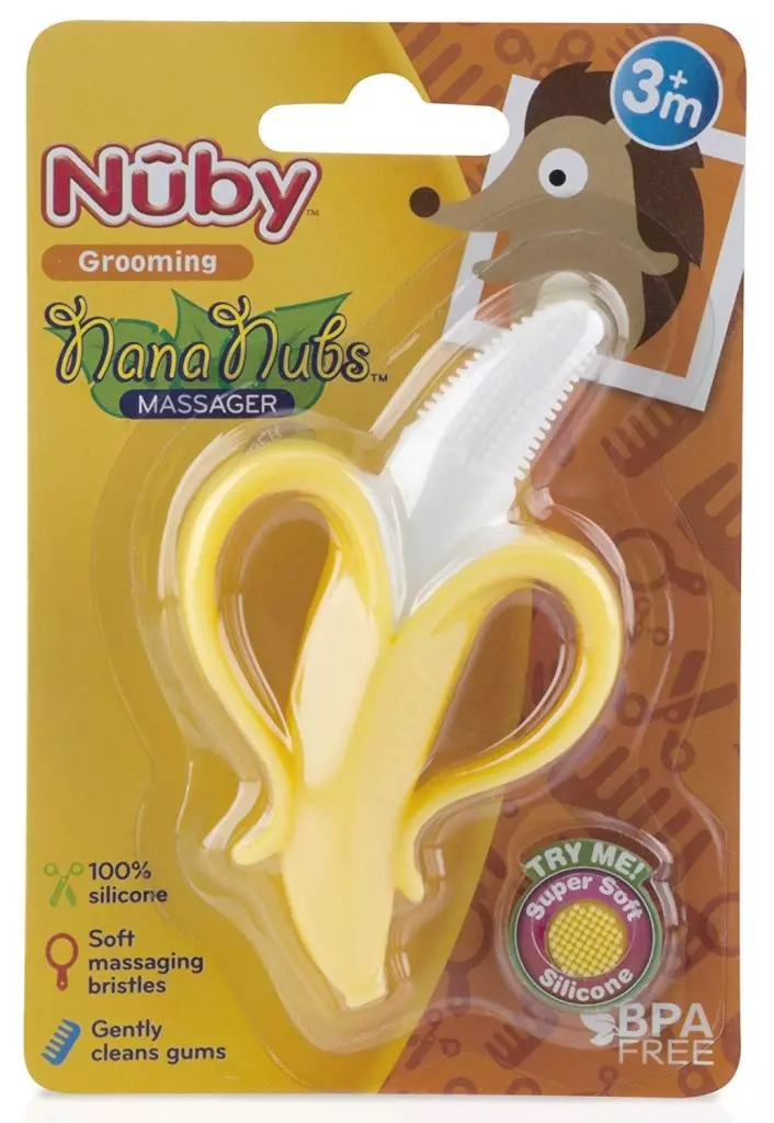 Nuby Nananubs Banánová masážna zubná kefka