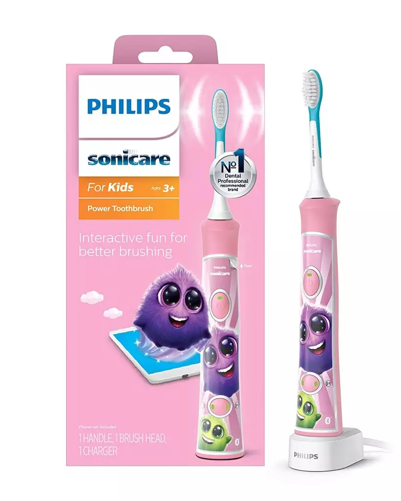 Furçë dhëmbësh elektrike e rikarikueshme e lidhur me Bluetooth Philips Sonicare për fëmijë