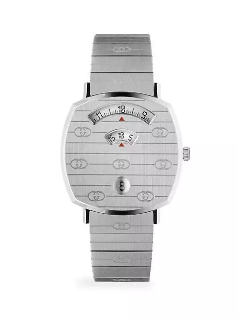 Годинник Gucci Grip GG із браслетом із нержавіючої сталі