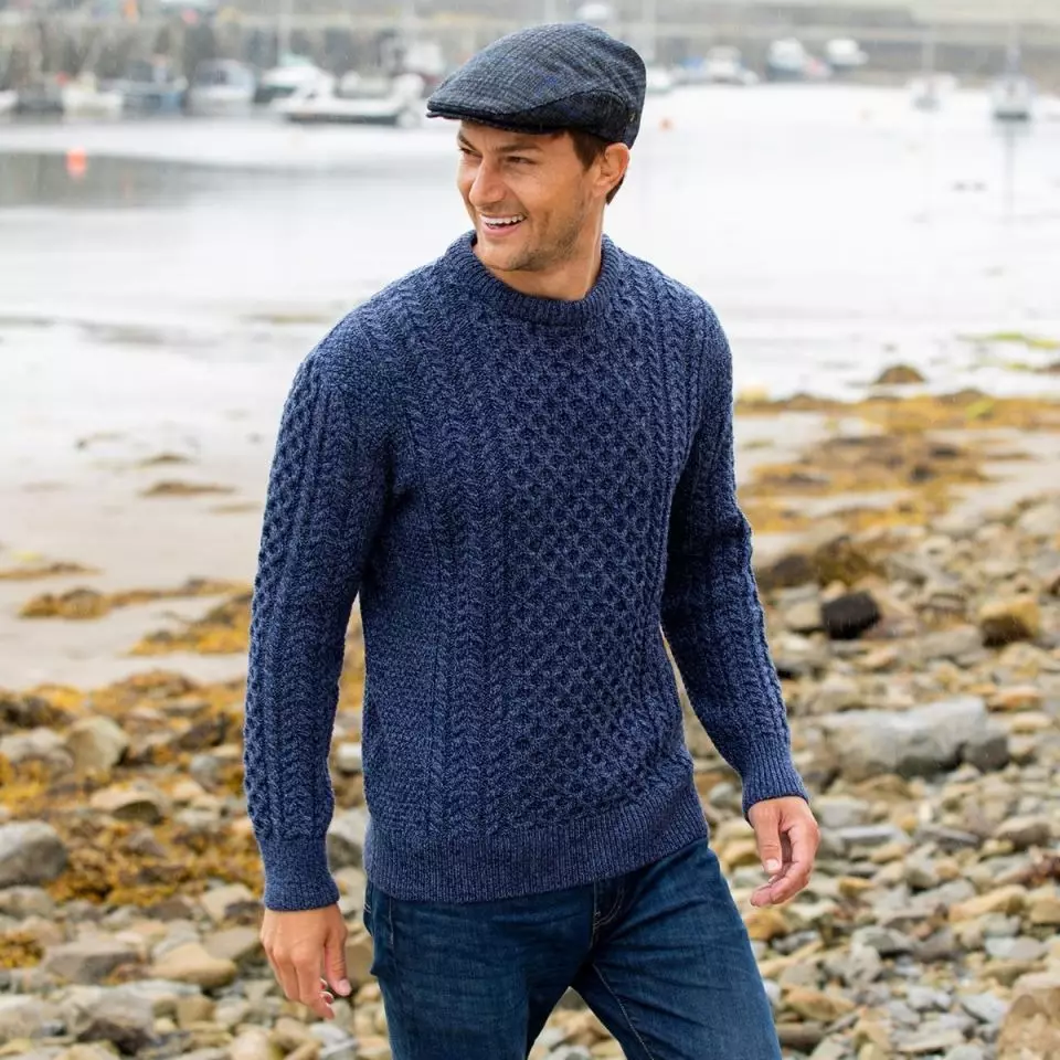 իռլանդական-խանութ-ավանդական-տղամարդկանց-առան-ձկնորս-սվիտեր