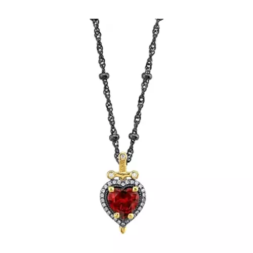Ожерелье RockLove с кинжалом и сердцем